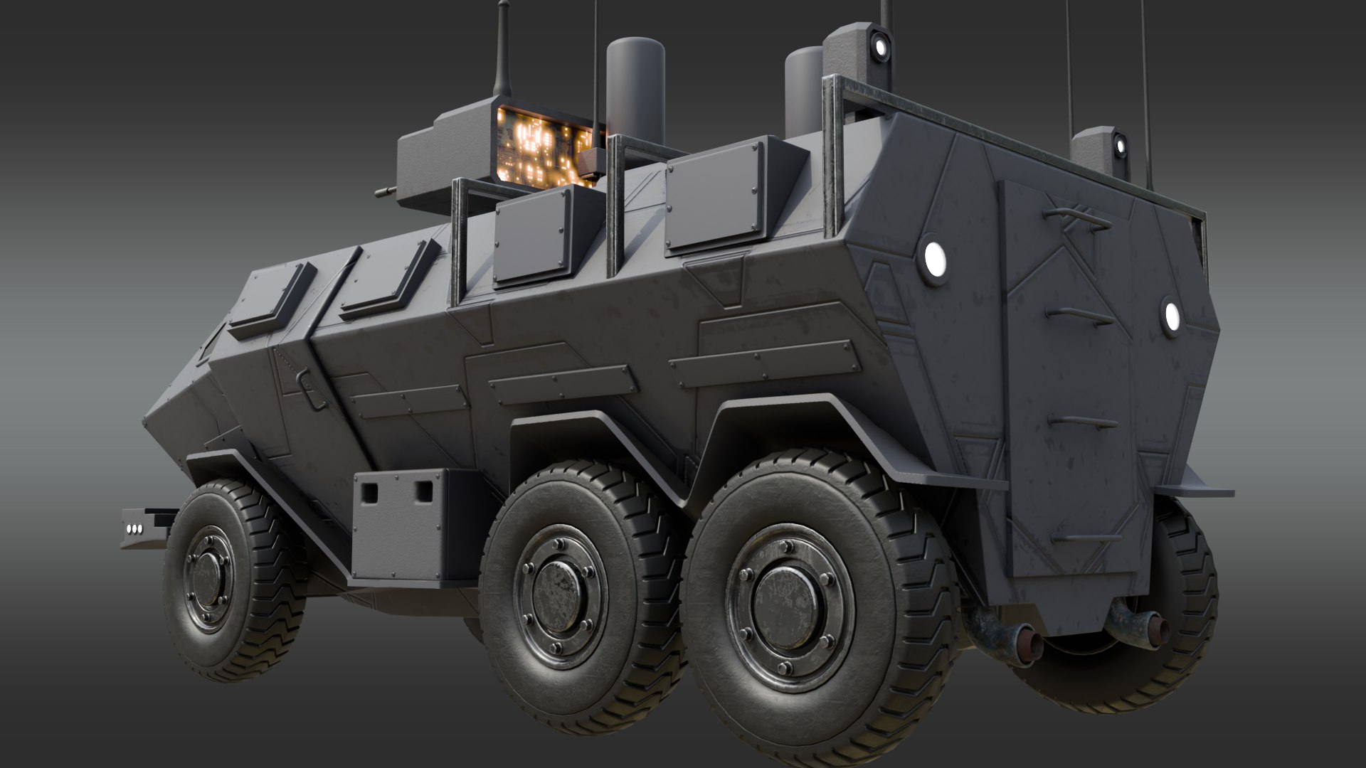 3D Future Electronic Warfare Vehicle - TurboSquid 2263421