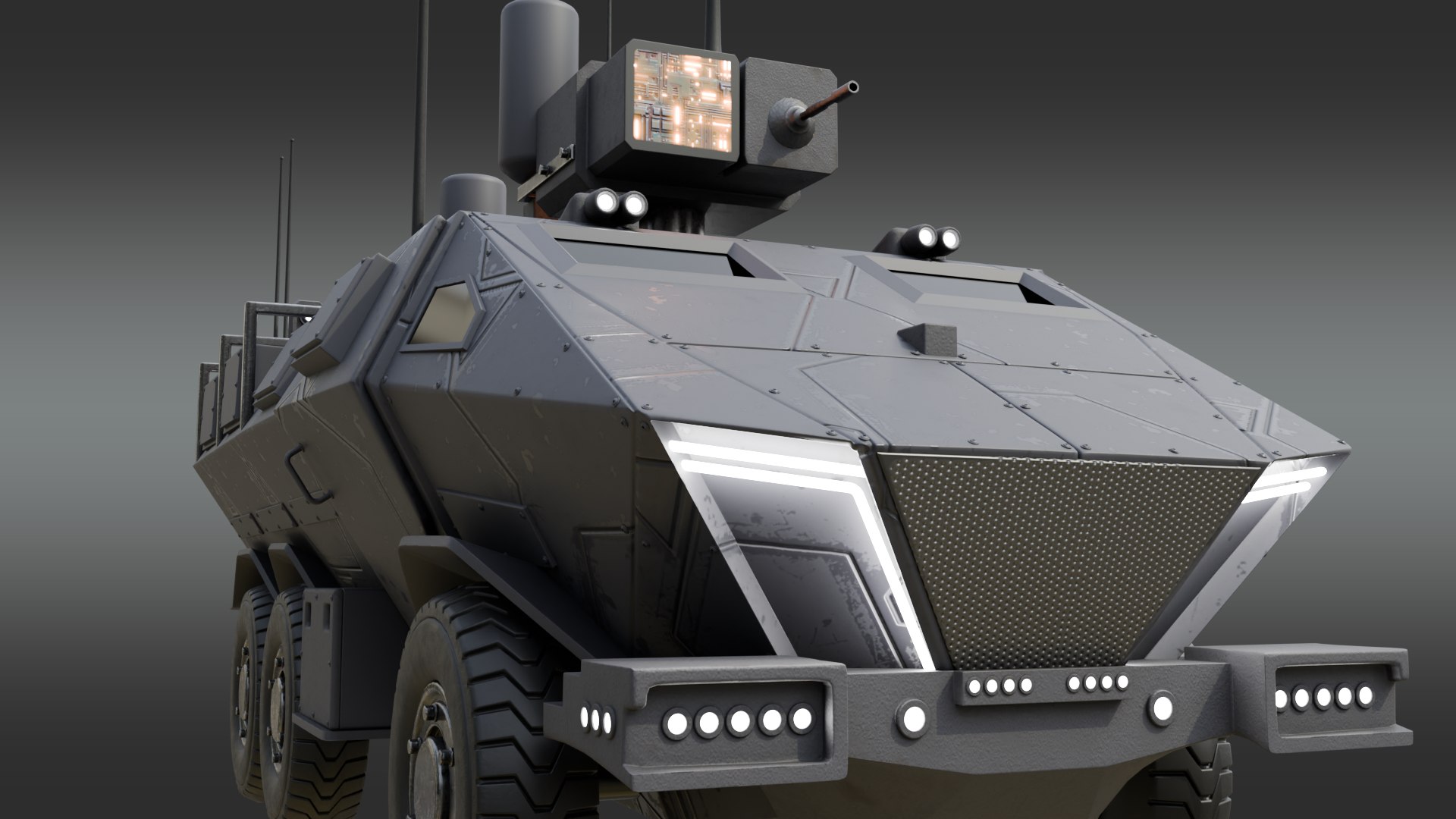 3D Future Electronic Warfare Vehicle - TurboSquid 2263421