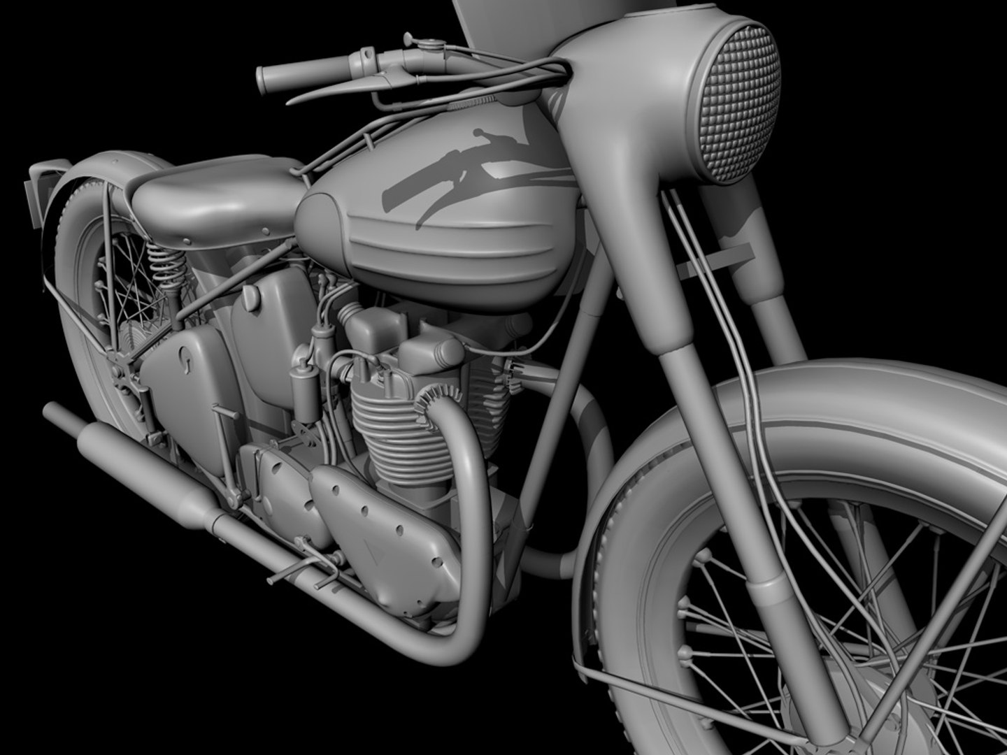 3d model triumph tiger motorcycle