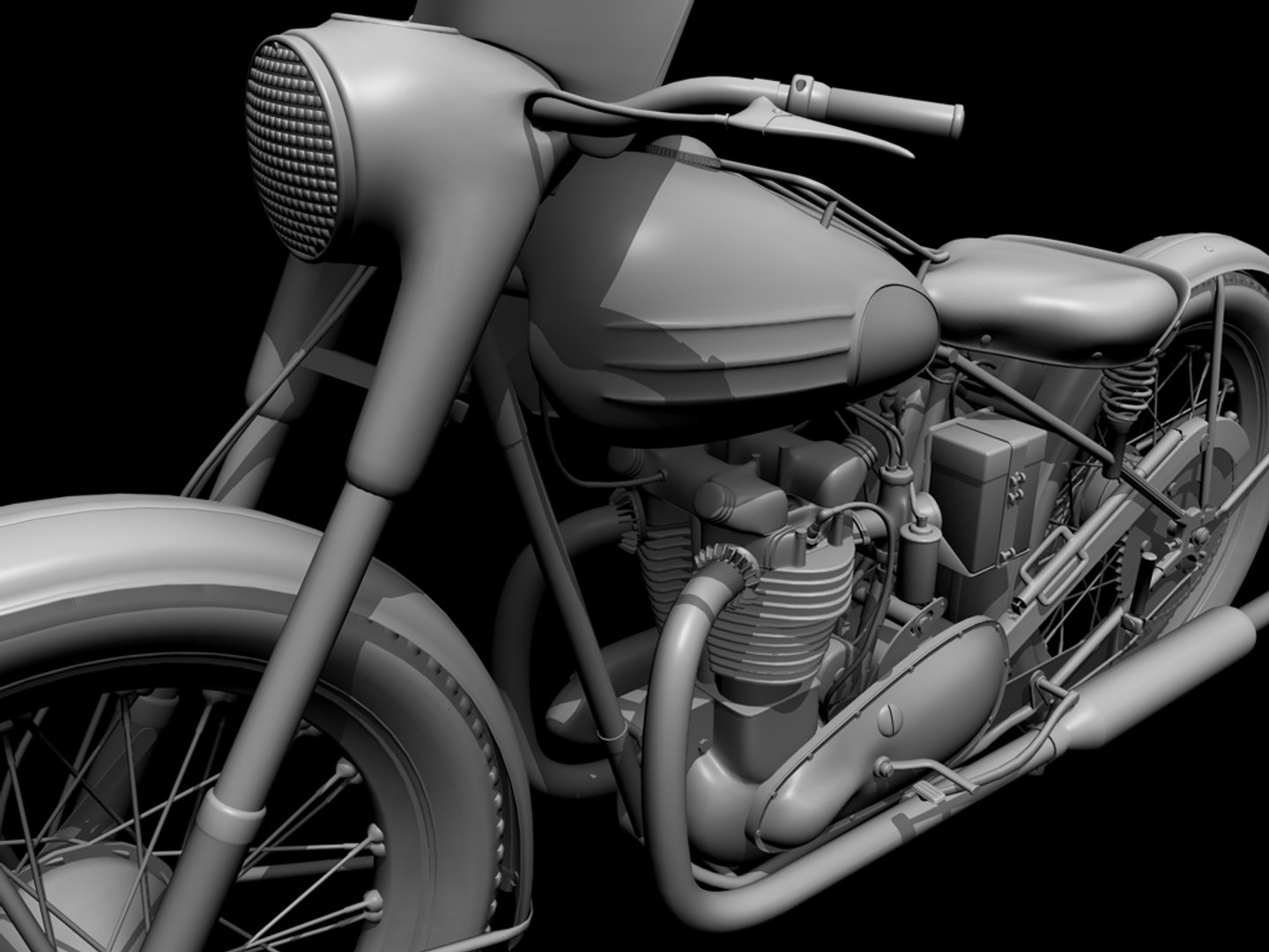 3d model triumph tiger motorcycle