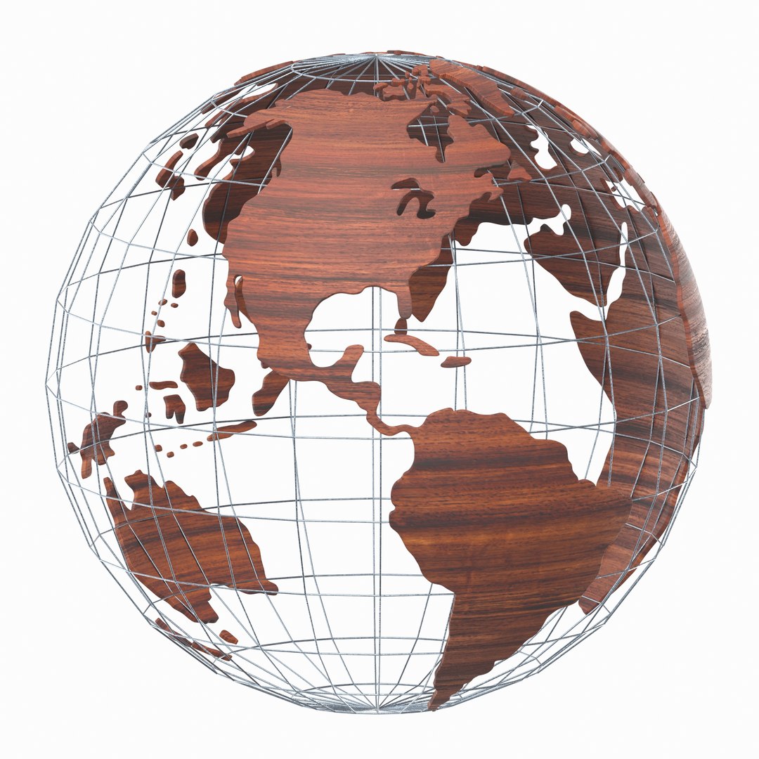 World Globe Wood 3D Model - TurboSquid 2288982
