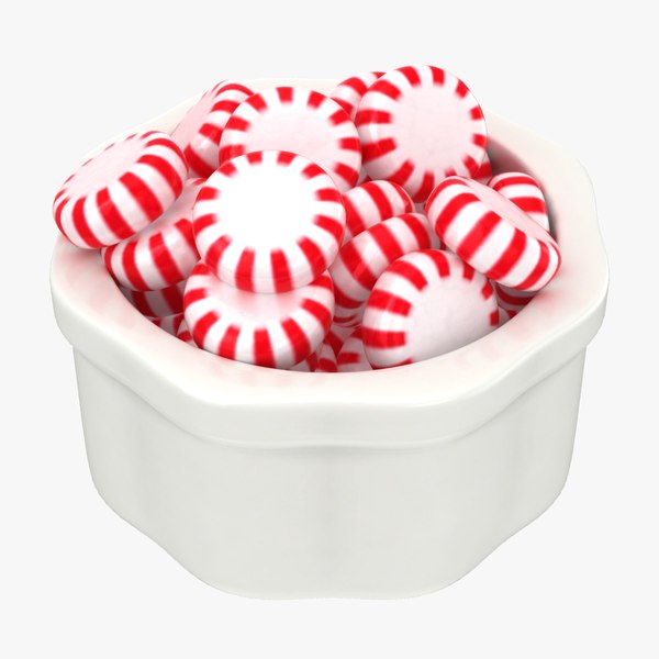 3D model realistic starlight peppermint bowl - TurboSquid 1467278