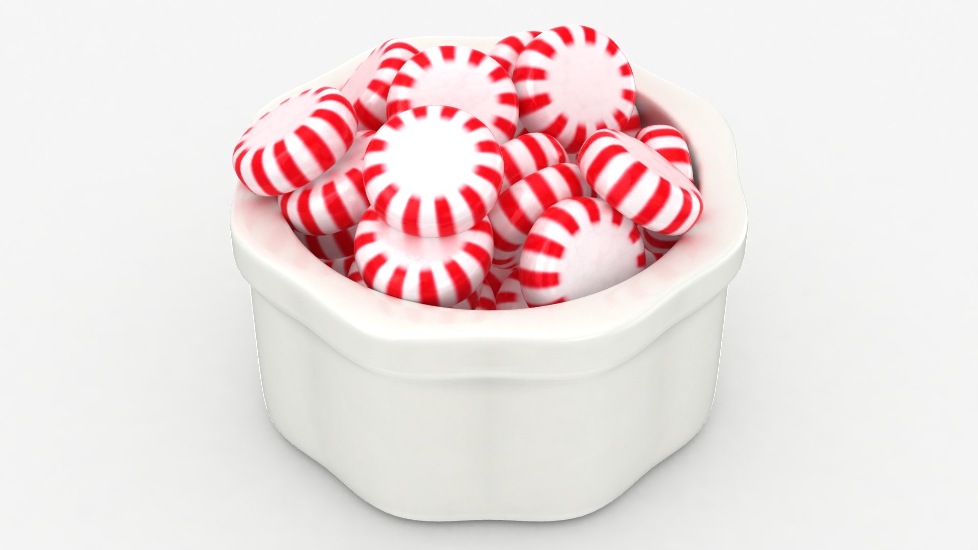 3D Model Realistic Starlight Peppermint Bowl - TurboSquid 1467278
