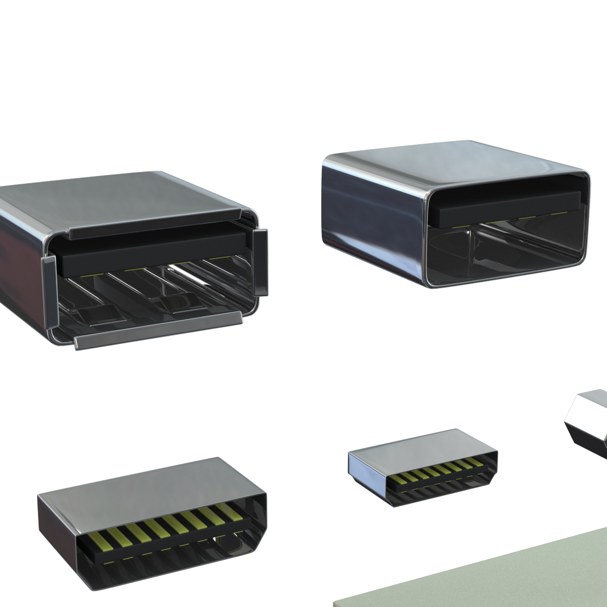 computer ports 3d model