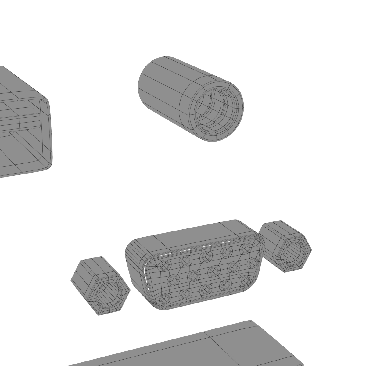 computer ports 3d model