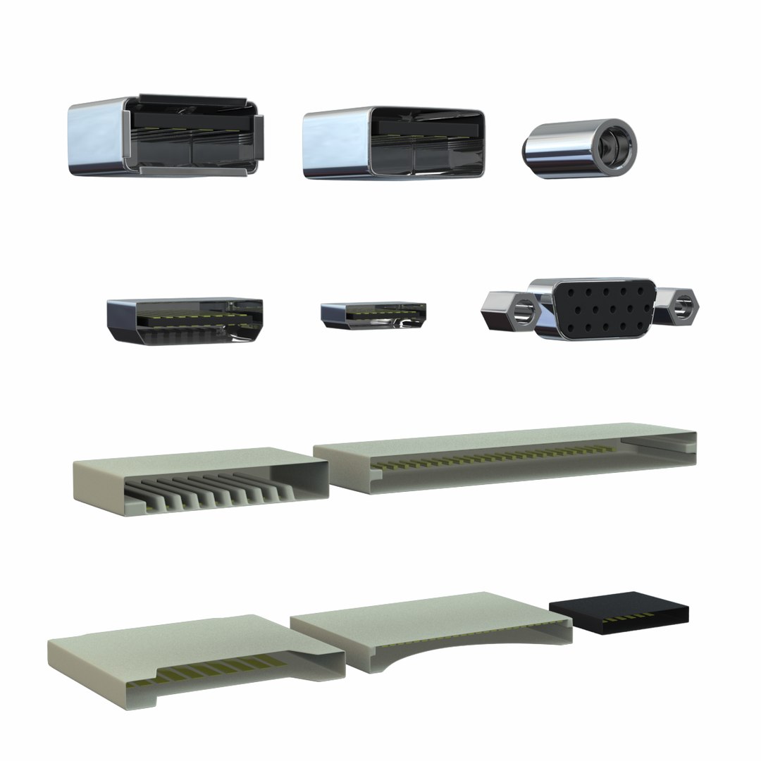 Computer Ports 3d Model