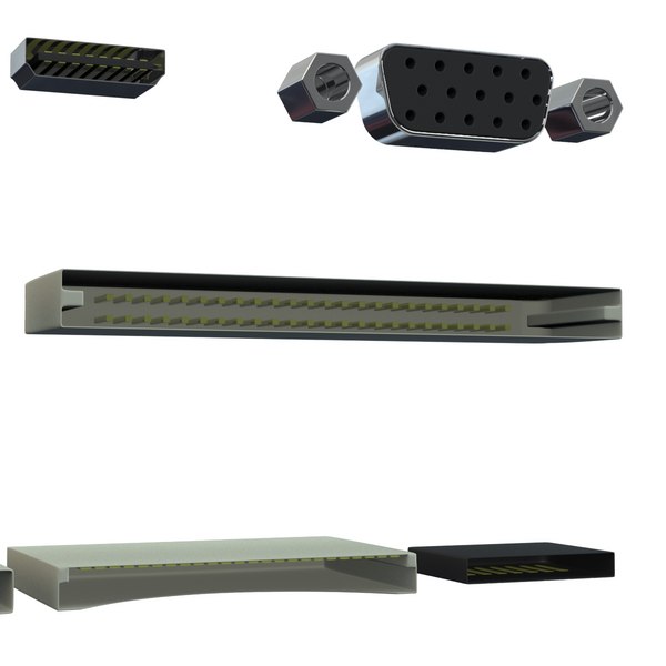 computer ports 3d model