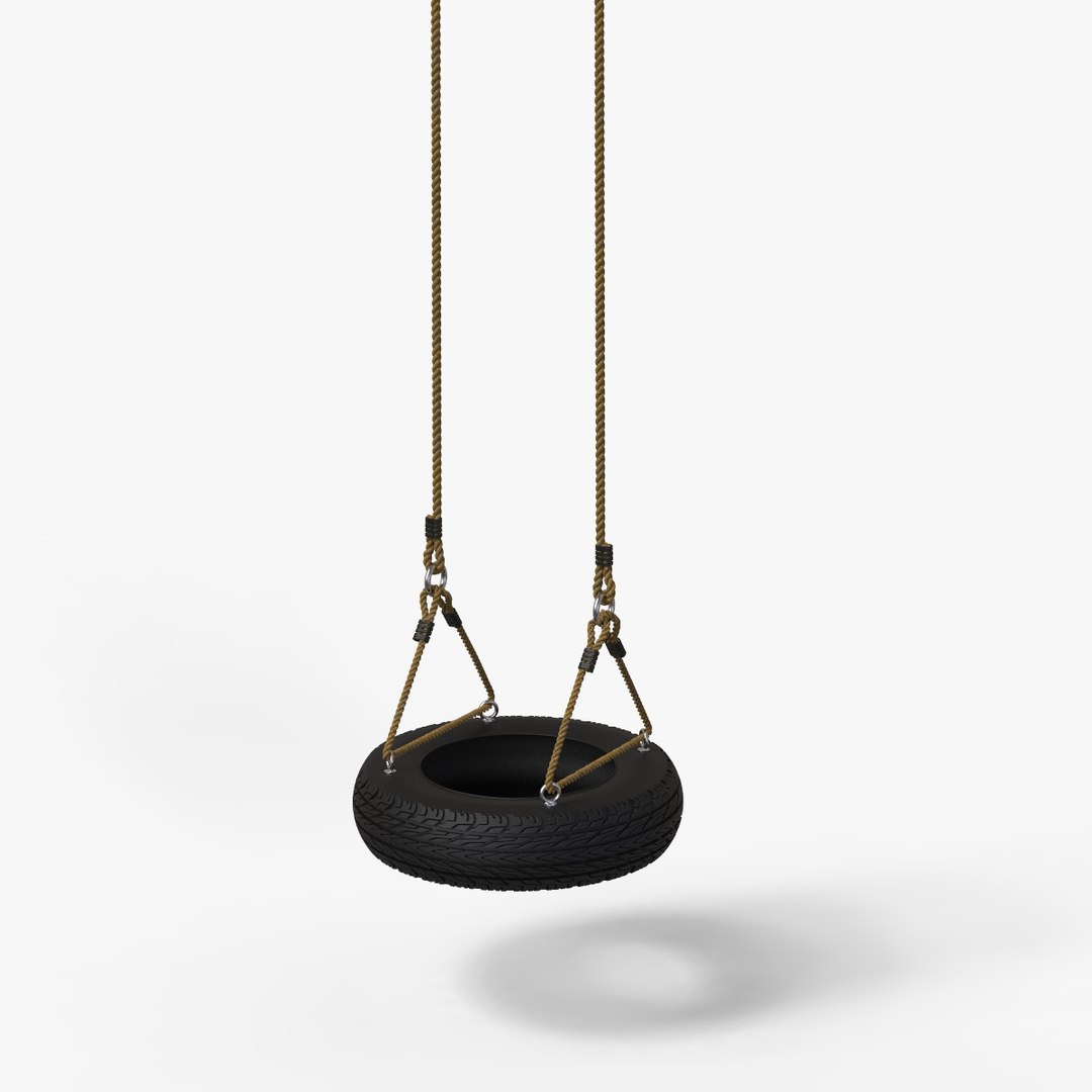 3d Model Realistic Recycled Tire Swing