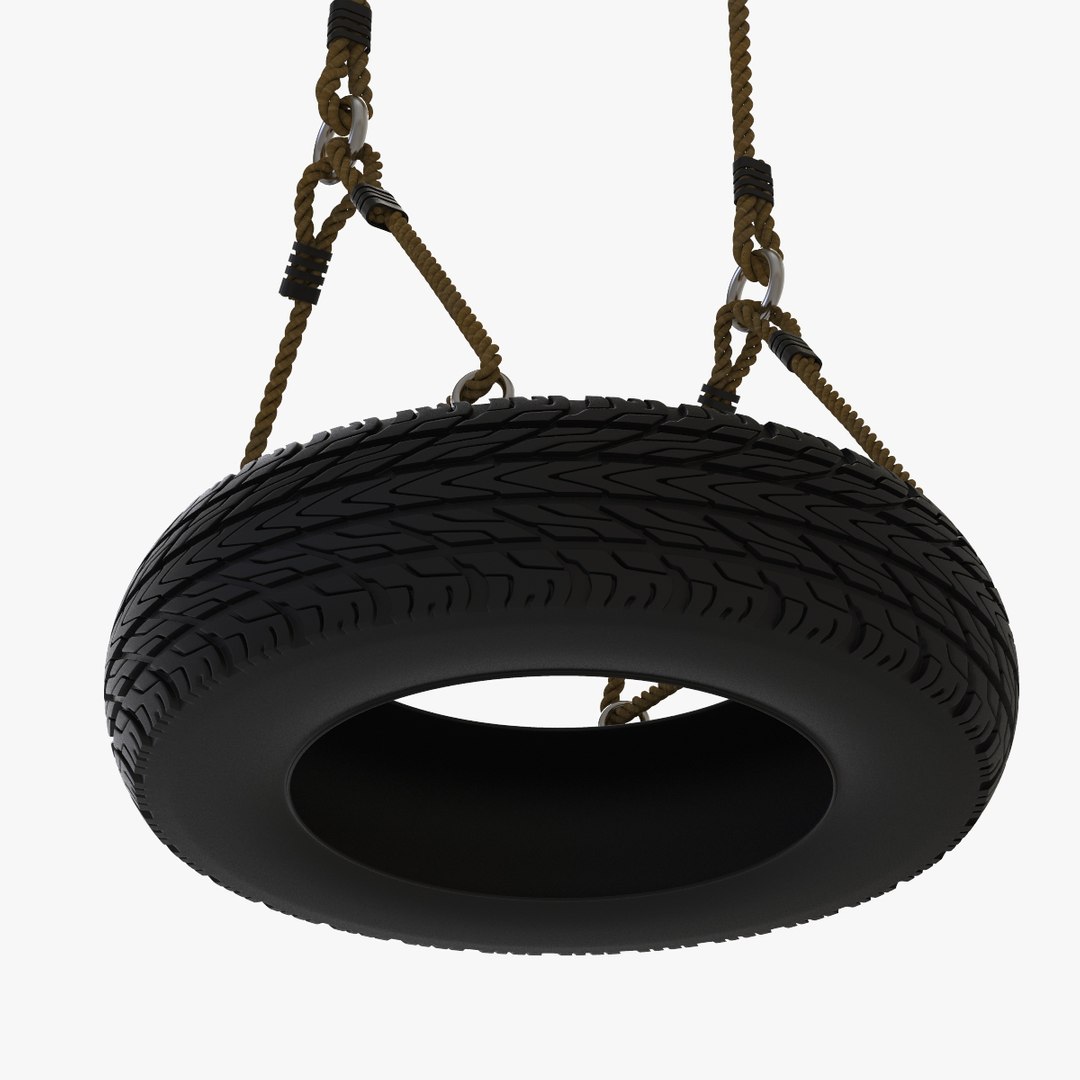 3d Model Realistic Recycled Tire Swing