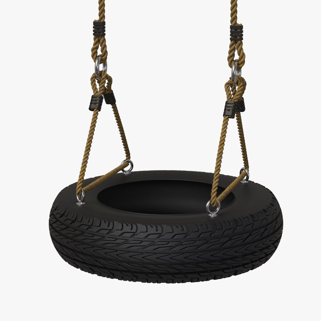 3d Model Realistic Recycled Tire Swing