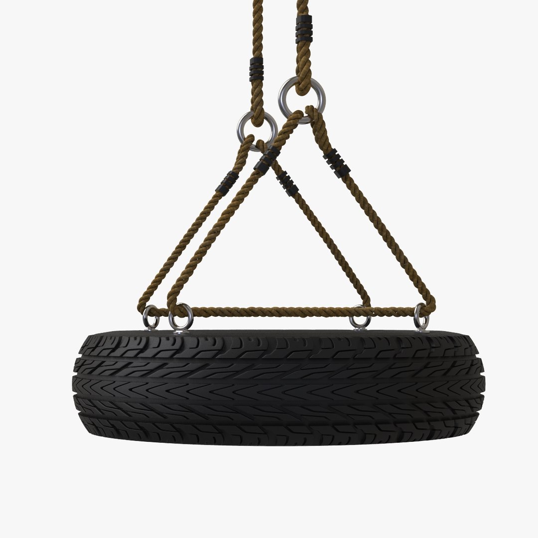 3d Model Realistic Recycled Tire Swing