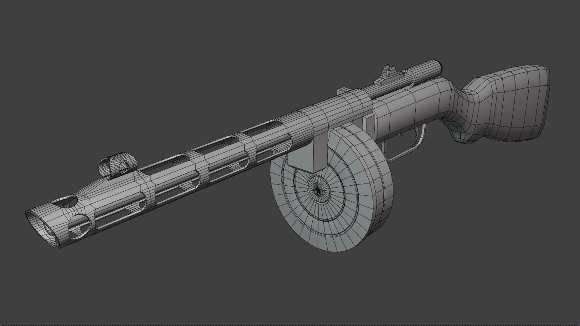 3D Model Stylized PPSz-41 Submachine Gun(1) - TurboSquid 2399442