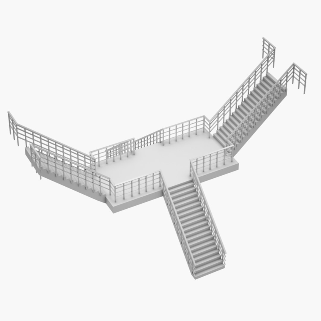 3D Stair Set 01 Model - TurboSquid 1874190
