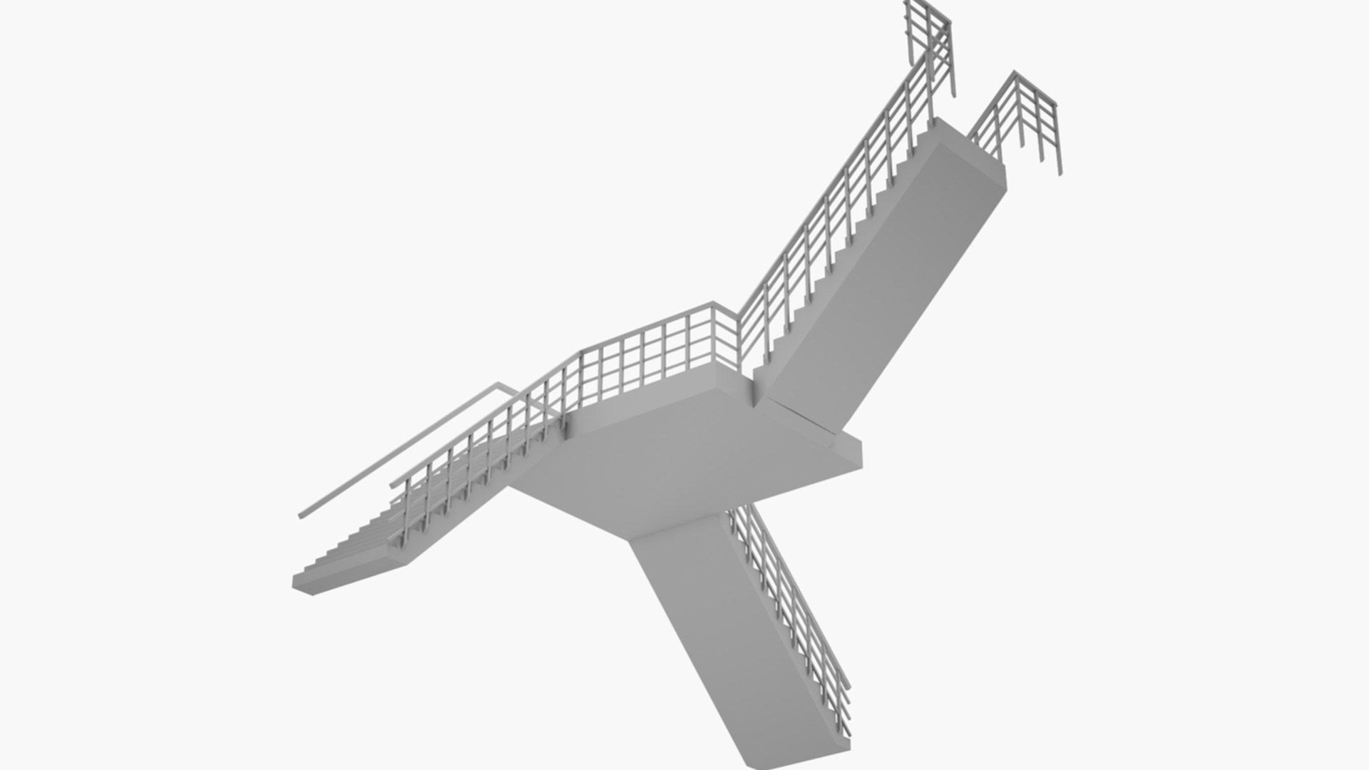 3D Stair Set 01 Model - TurboSquid 1874190