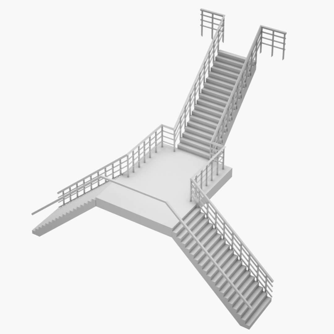 3D Stair Set 01 Model - TurboSquid 1874190