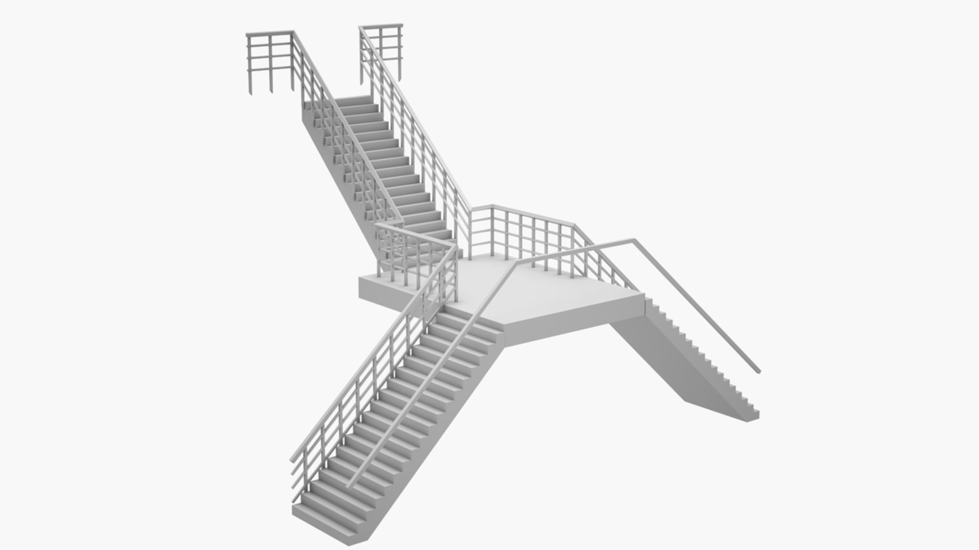 3D Stair Set 01 Model - TurboSquid 1874190