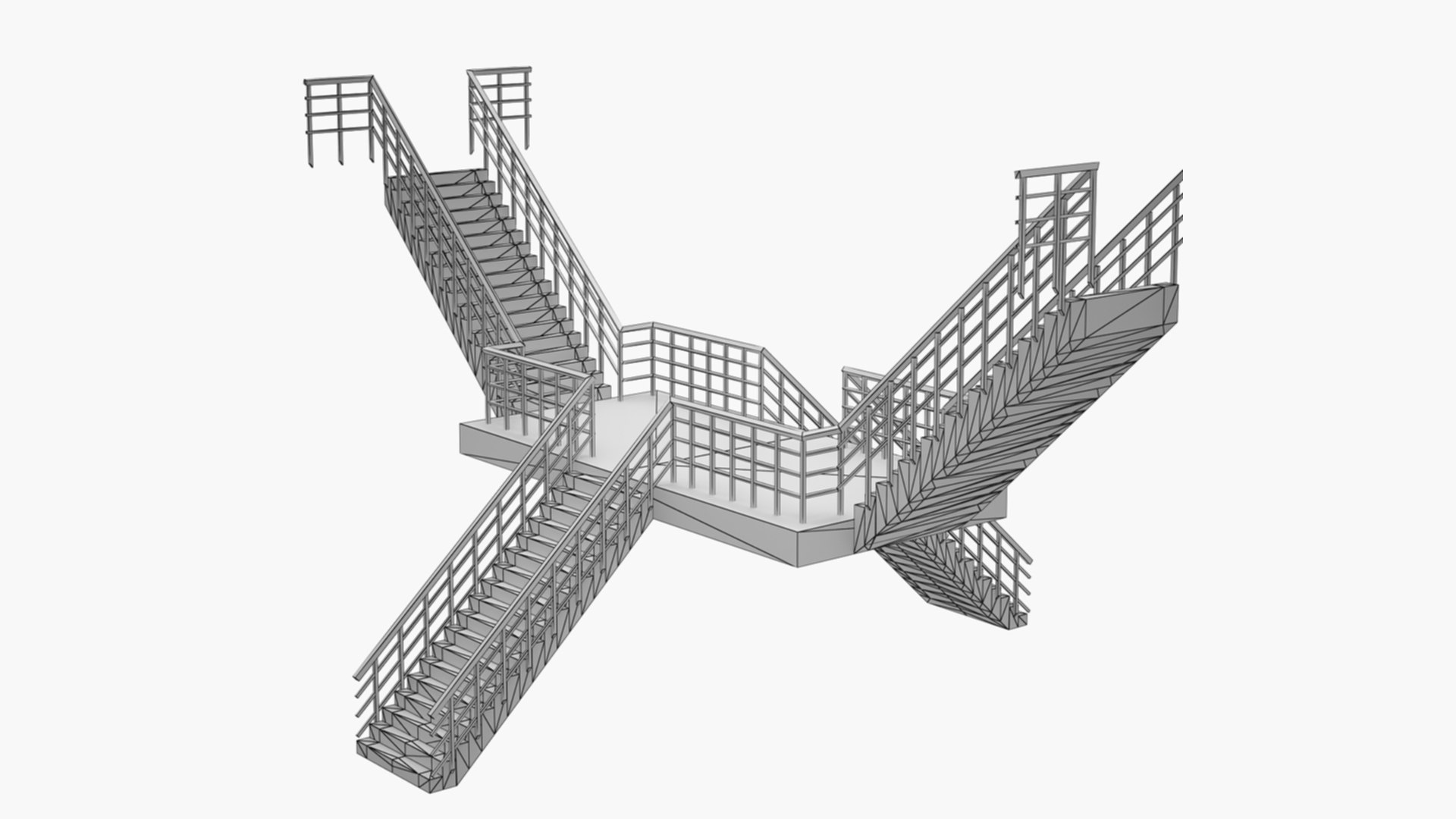 3D Stair Set 01 Model - TurboSquid 1874190