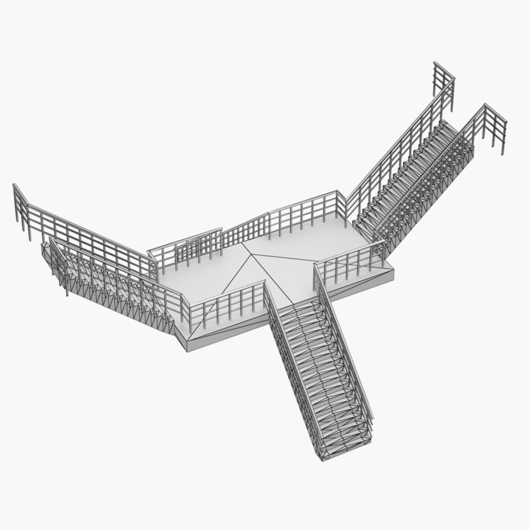 3D Stair Set 01 Model - TurboSquid 1874190