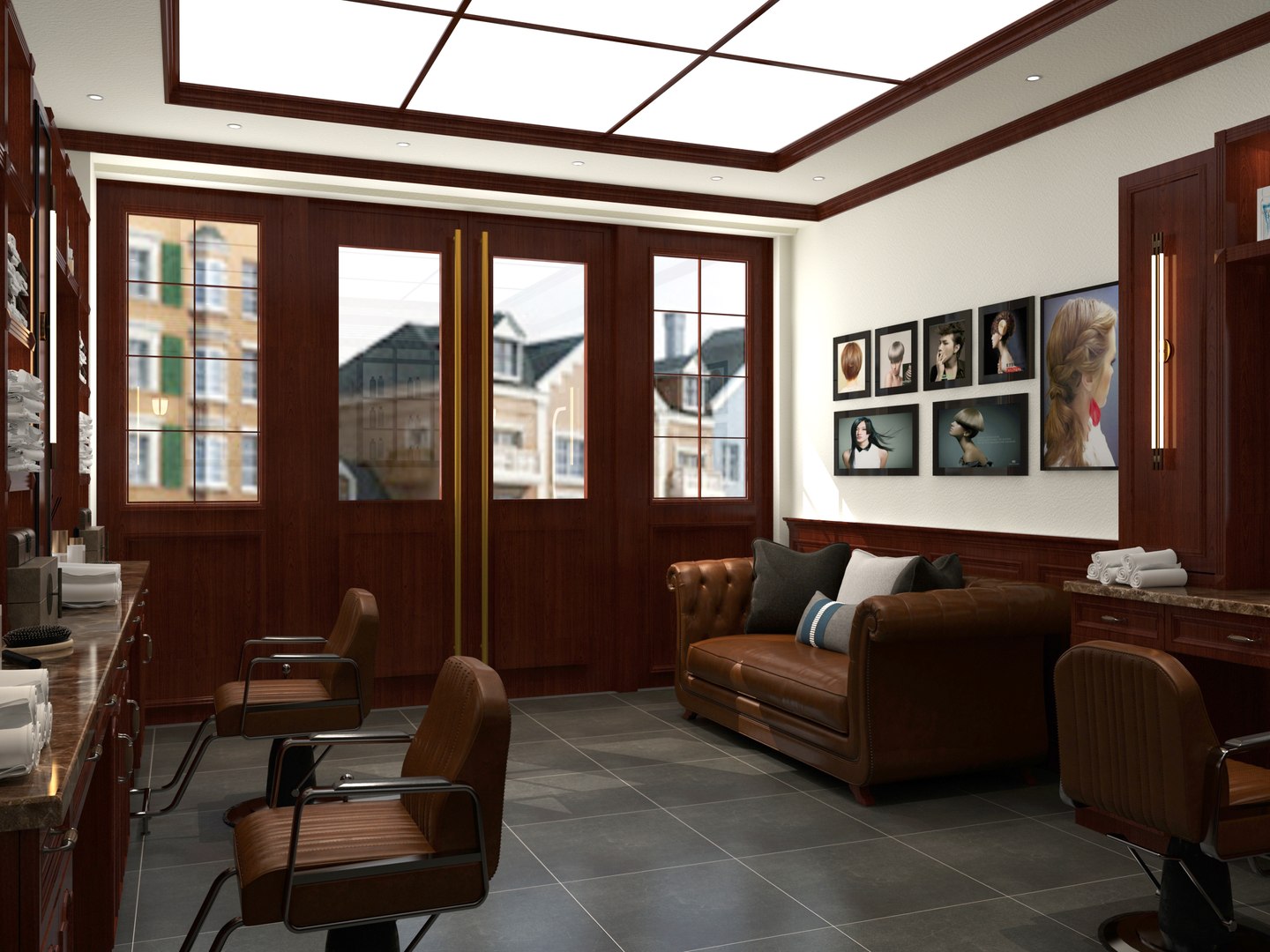 3D Barber Shop Model - TurboSquid 2402923