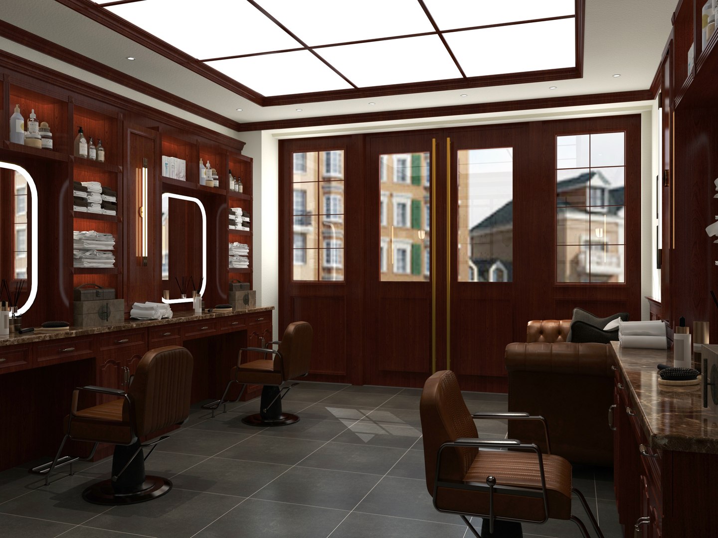 3D Barber Shop Model - TurboSquid 2402923