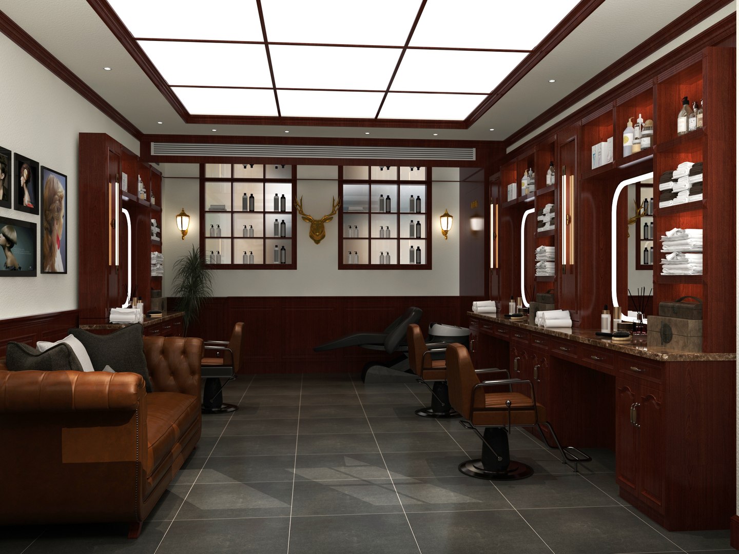 3D Barber Shop Model - TurboSquid 2402923