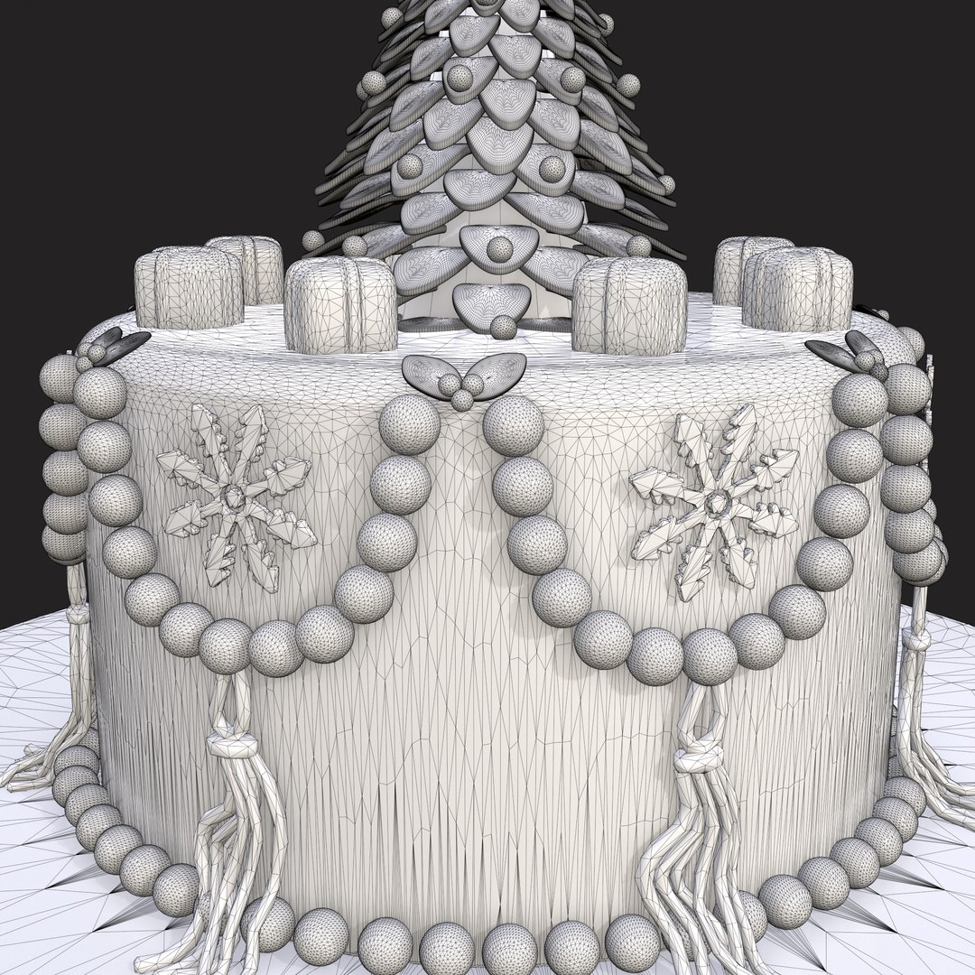 Christmas Tree Cake 3D - TurboSquid 1872645