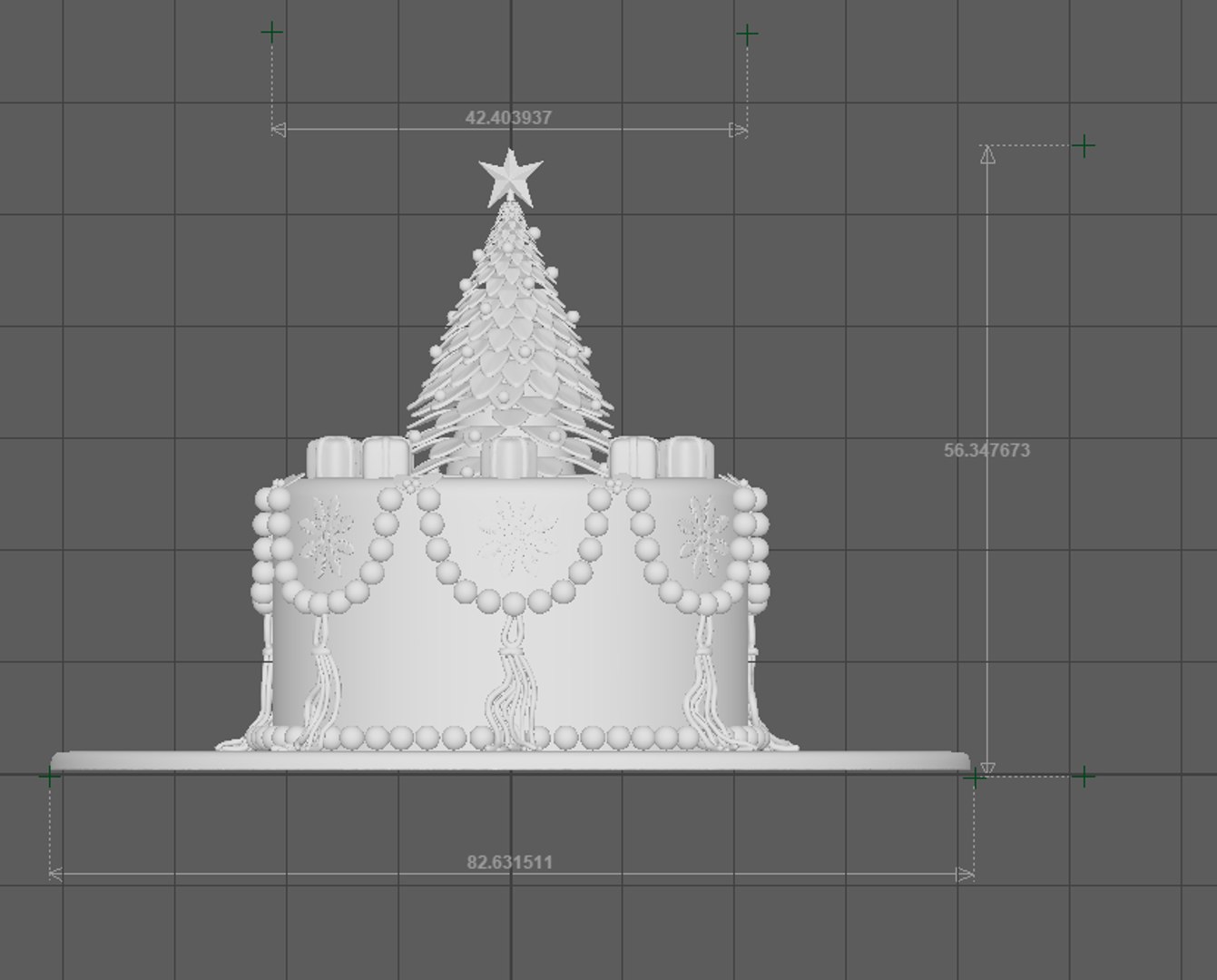 Christmas Tree Cake 3D - TurboSquid 1872645