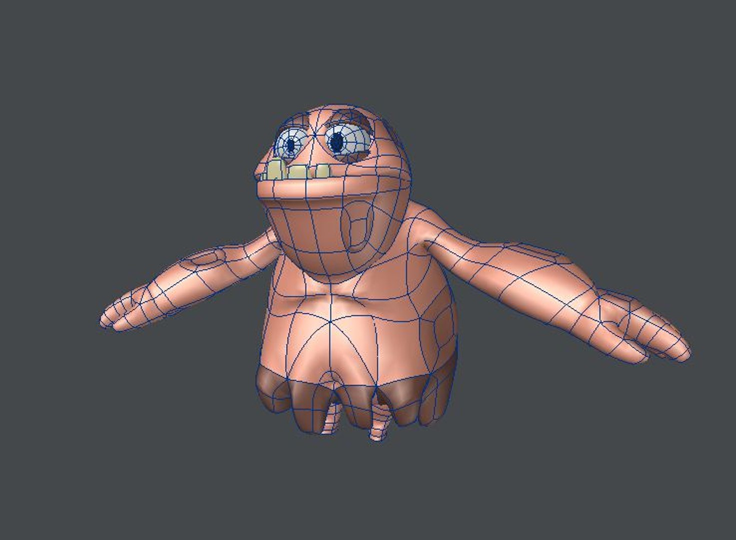 cartoon monster 3d obj