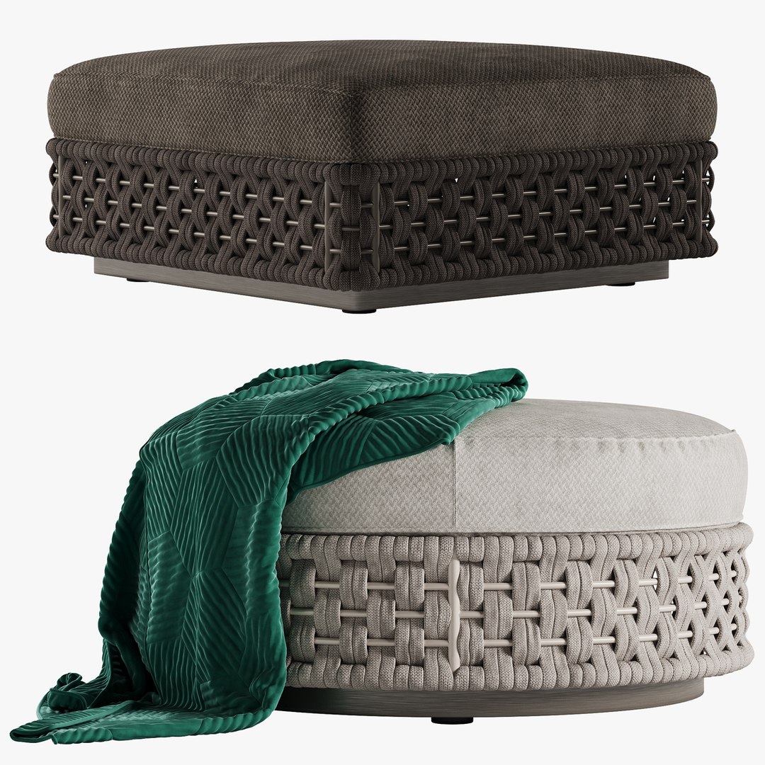 3D Minotti Amii Pouf - TurboSquid 2314730