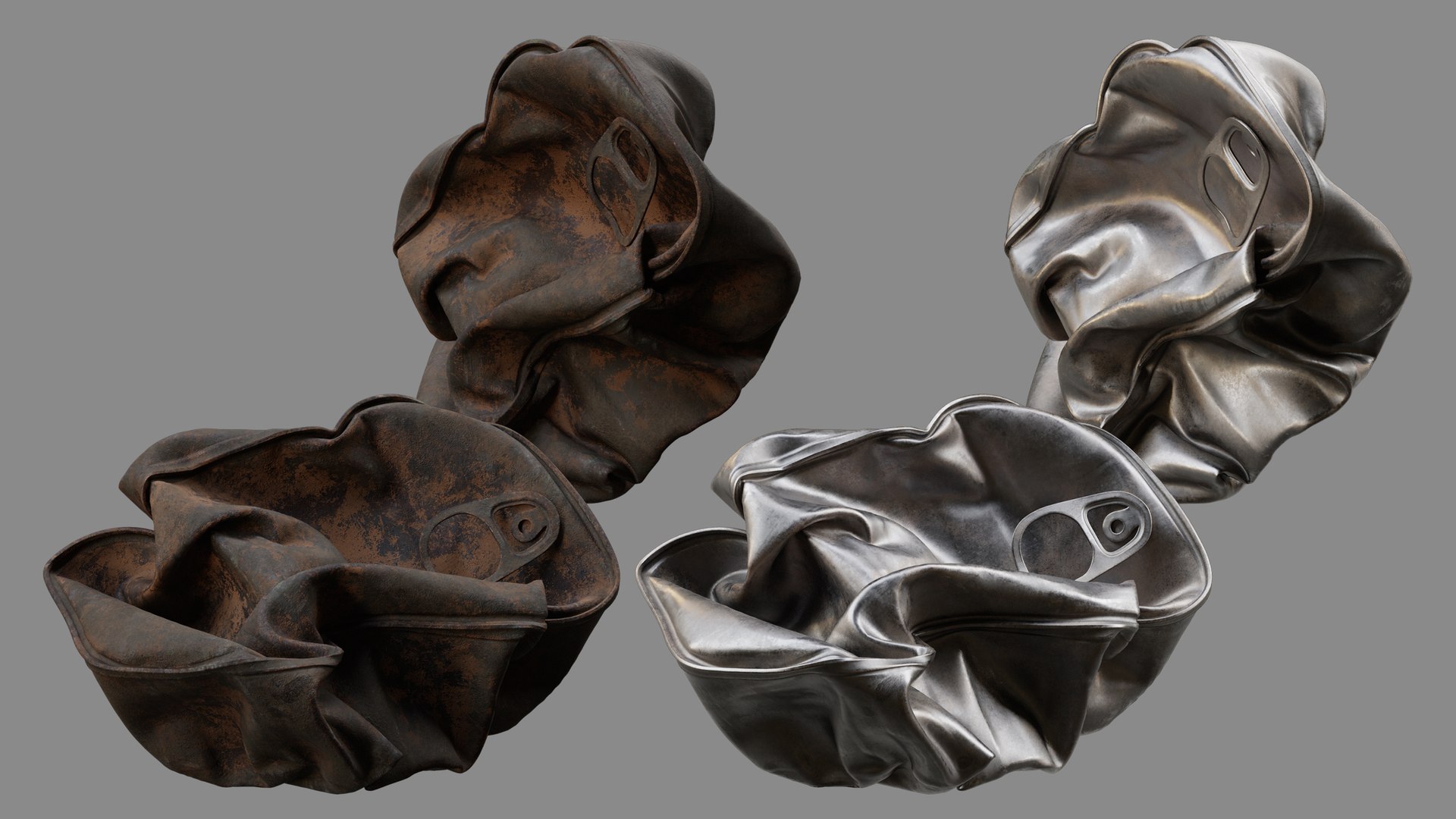 3D Crushed Fish Can 06 Model - TurboSquid 2422298