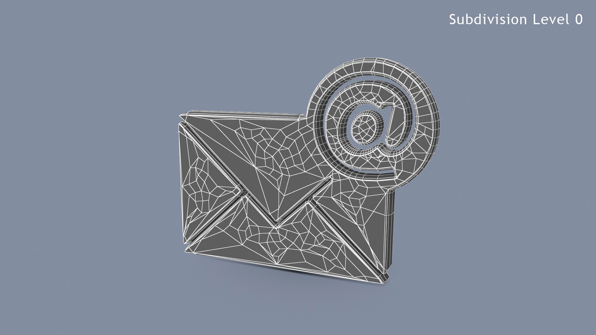 3D email close network Symbol Gold model - TurboSquid 2058751