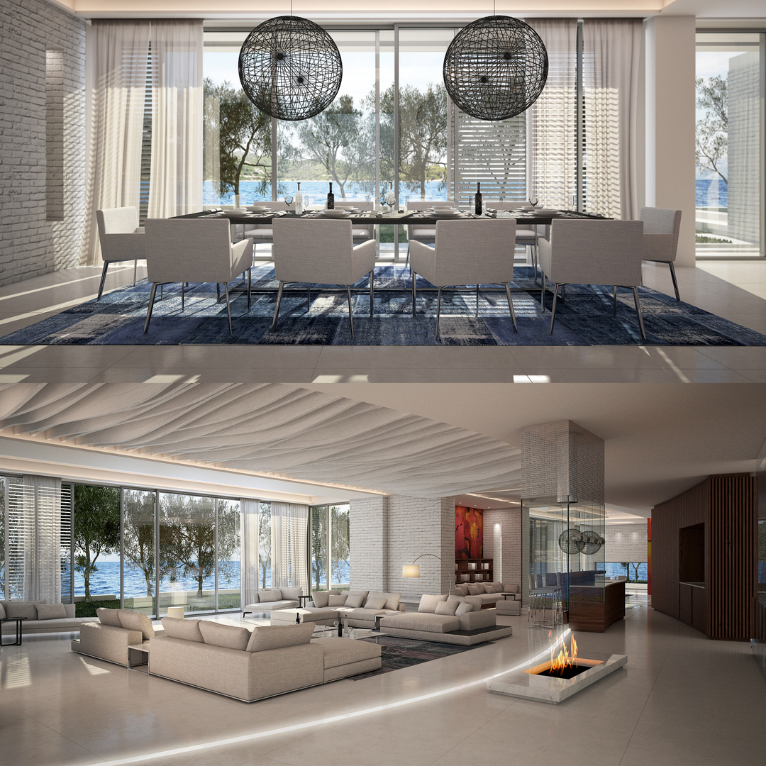 3d model scene realistic modern