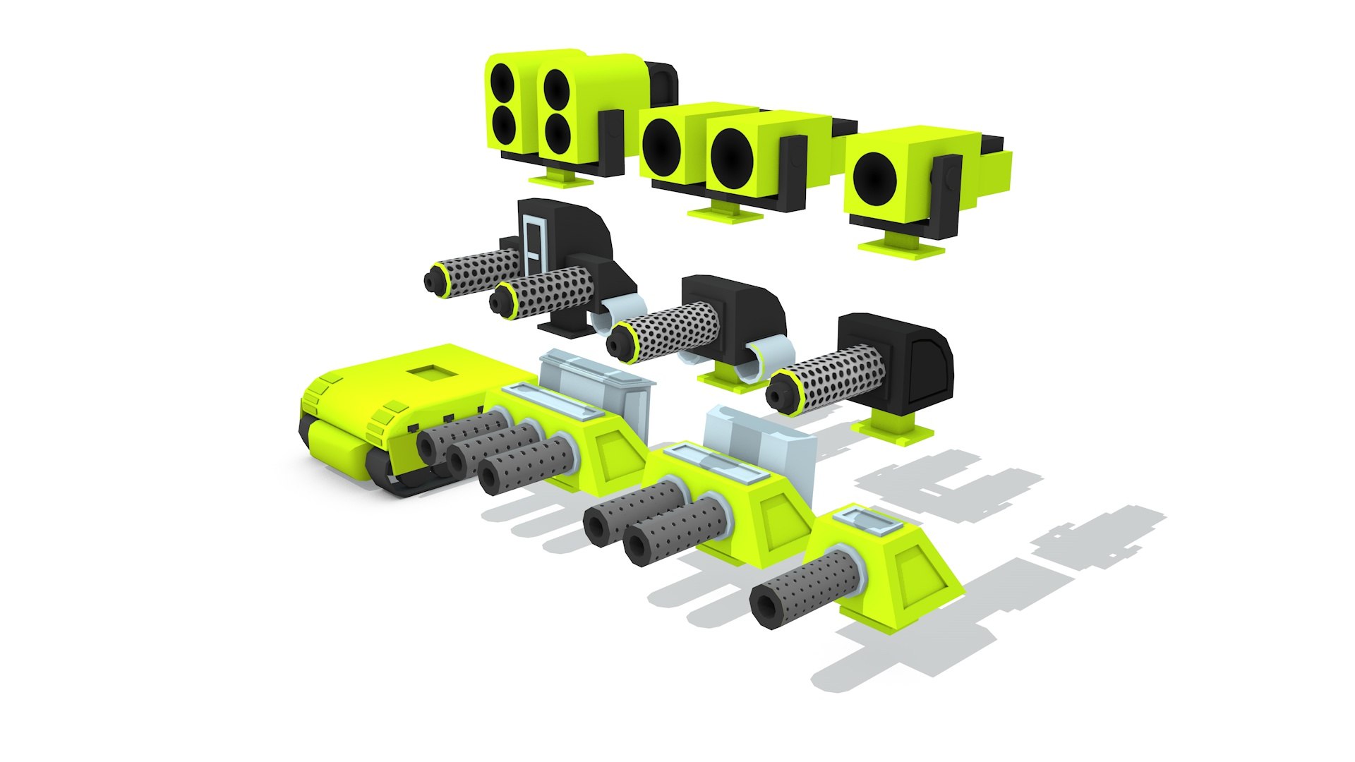 Cartoon Tank model - TurboSquid 2154825