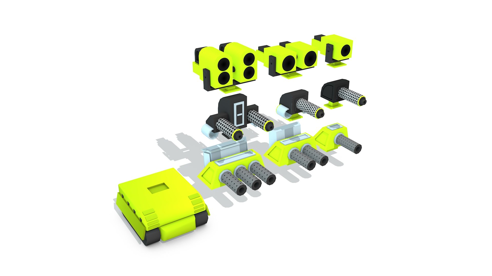 Cartoon Tank model - TurboSquid 2154825