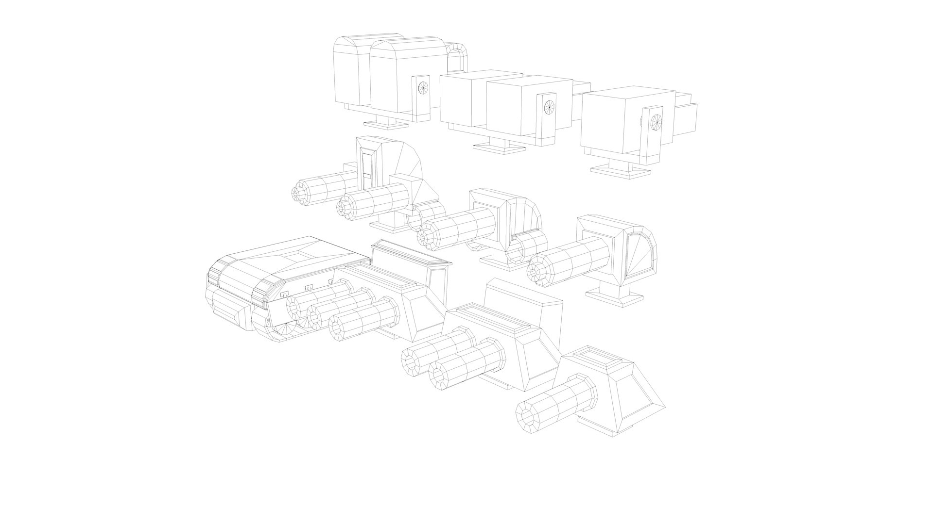 Cartoon Tank model - TurboSquid 2154825