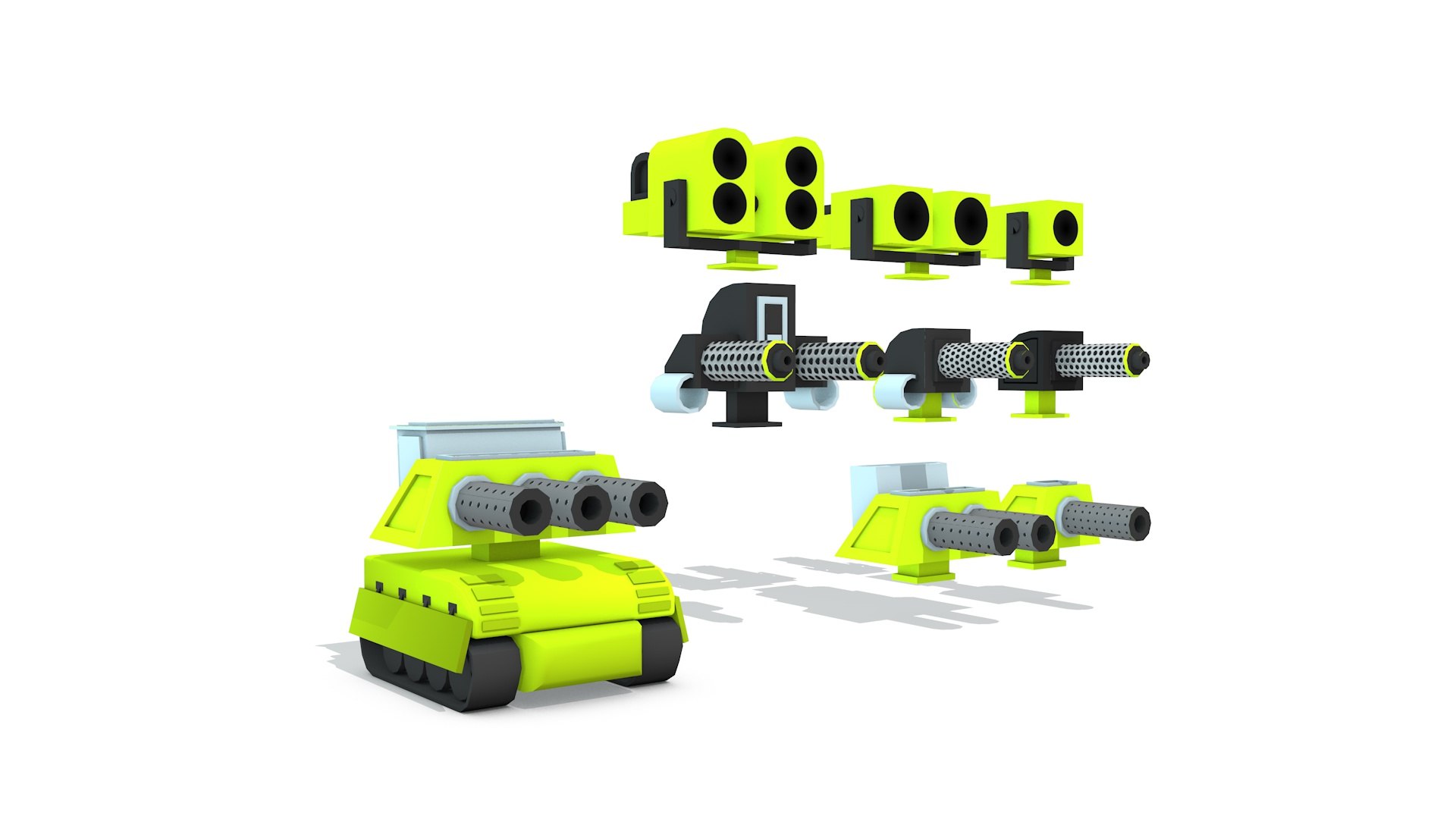 Cartoon Tank model - TurboSquid 2154825