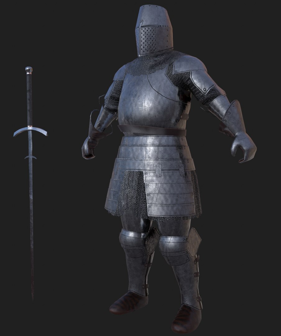 3D Knight Claymore Pbr Model - TurboSquid 1408357