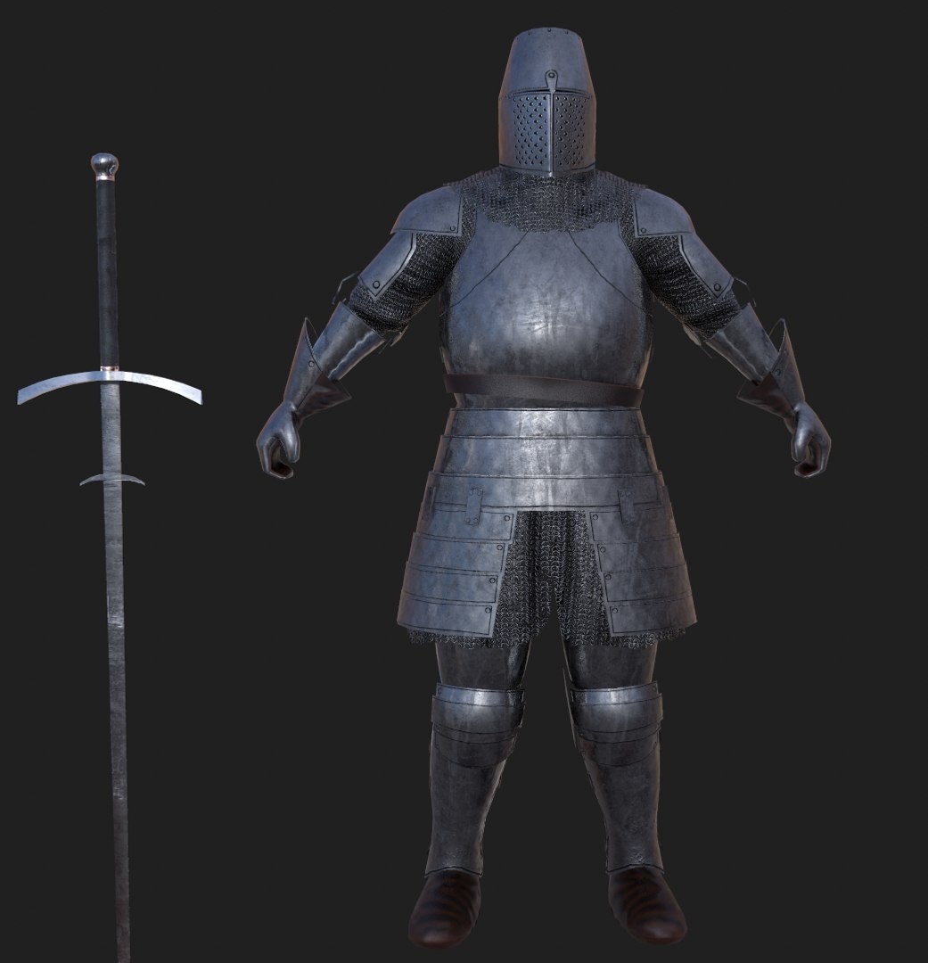 3D Knight Claymore Pbr Model - TurboSquid 1408357
