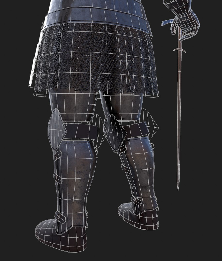 3D Knight Claymore Pbr Model - TurboSquid 1408357