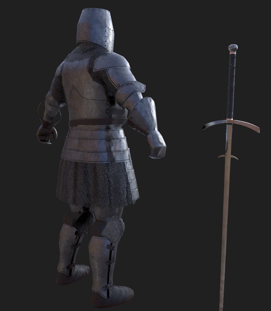 3D Knight Claymore Pbr Model - TurboSquid 1408357