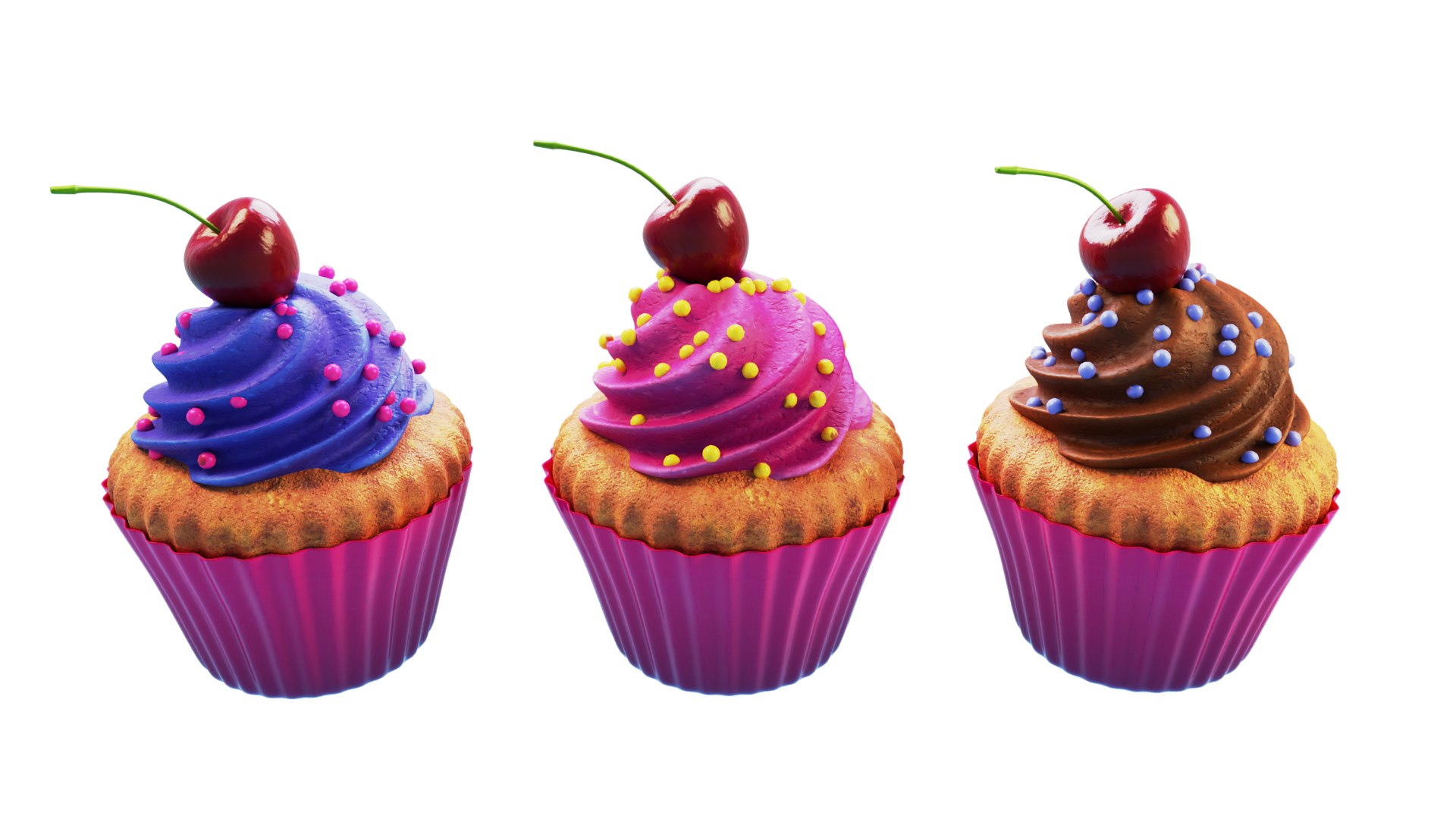 3D Cupcakes Model - TurboSquid 2073834
