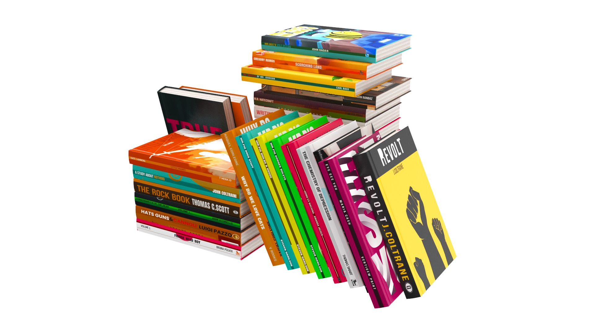 Real Modern Books 3D Model - TurboSquid 1587448