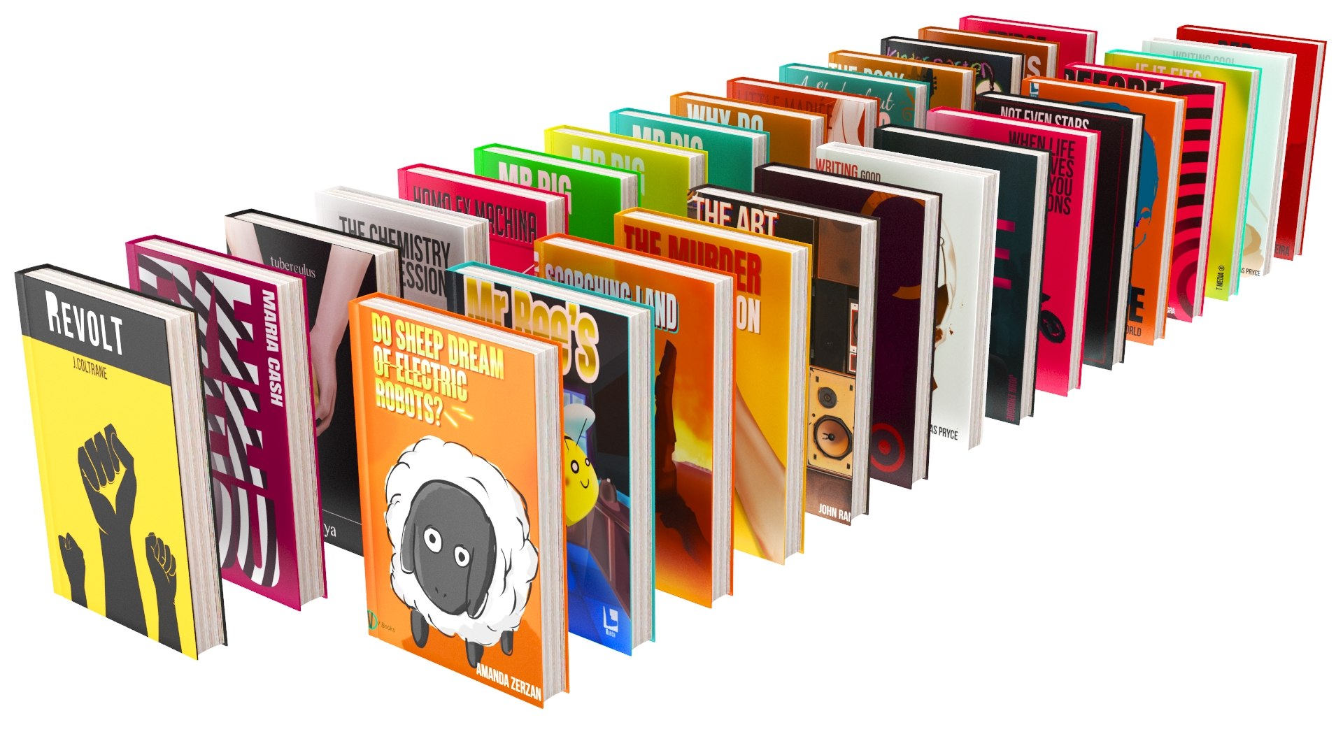 Real Modern Books 3D Model - TurboSquid 1587448