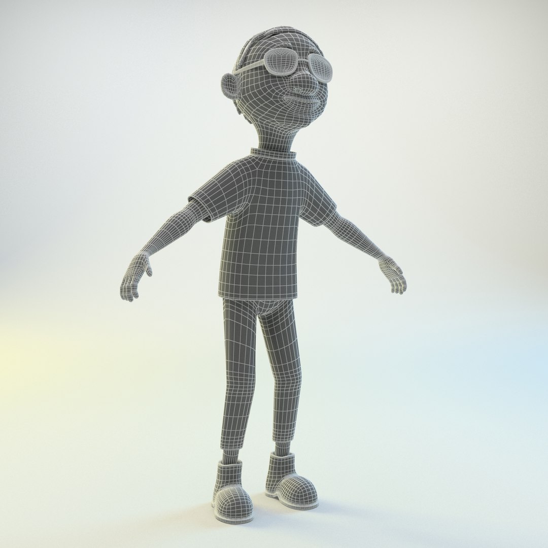 Cartoon Old Man Modeled 3D Model - TurboSquid 1621317
