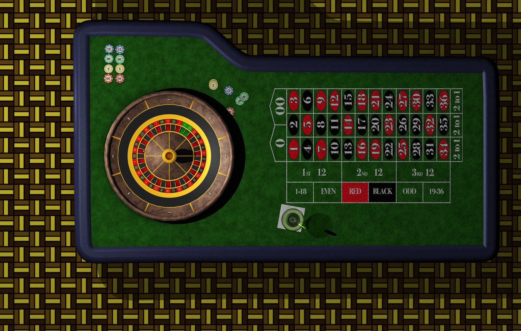 3d Roulette Table Wheel