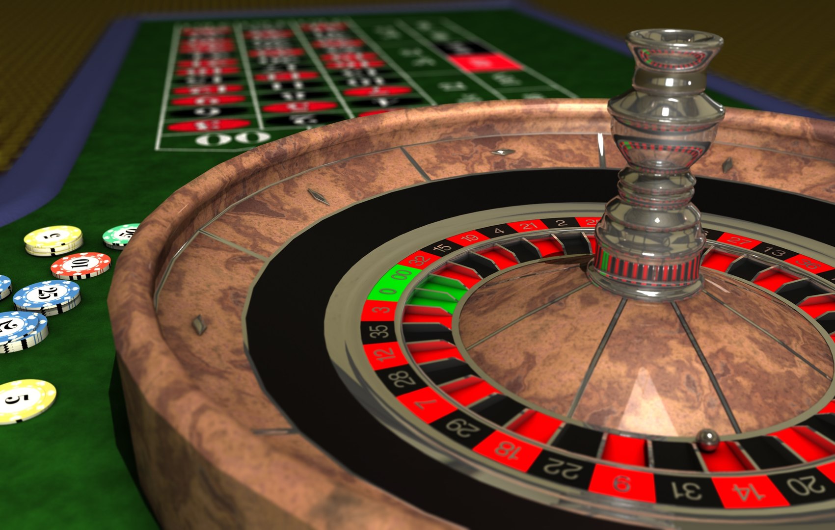 3d Roulette Table Wheel