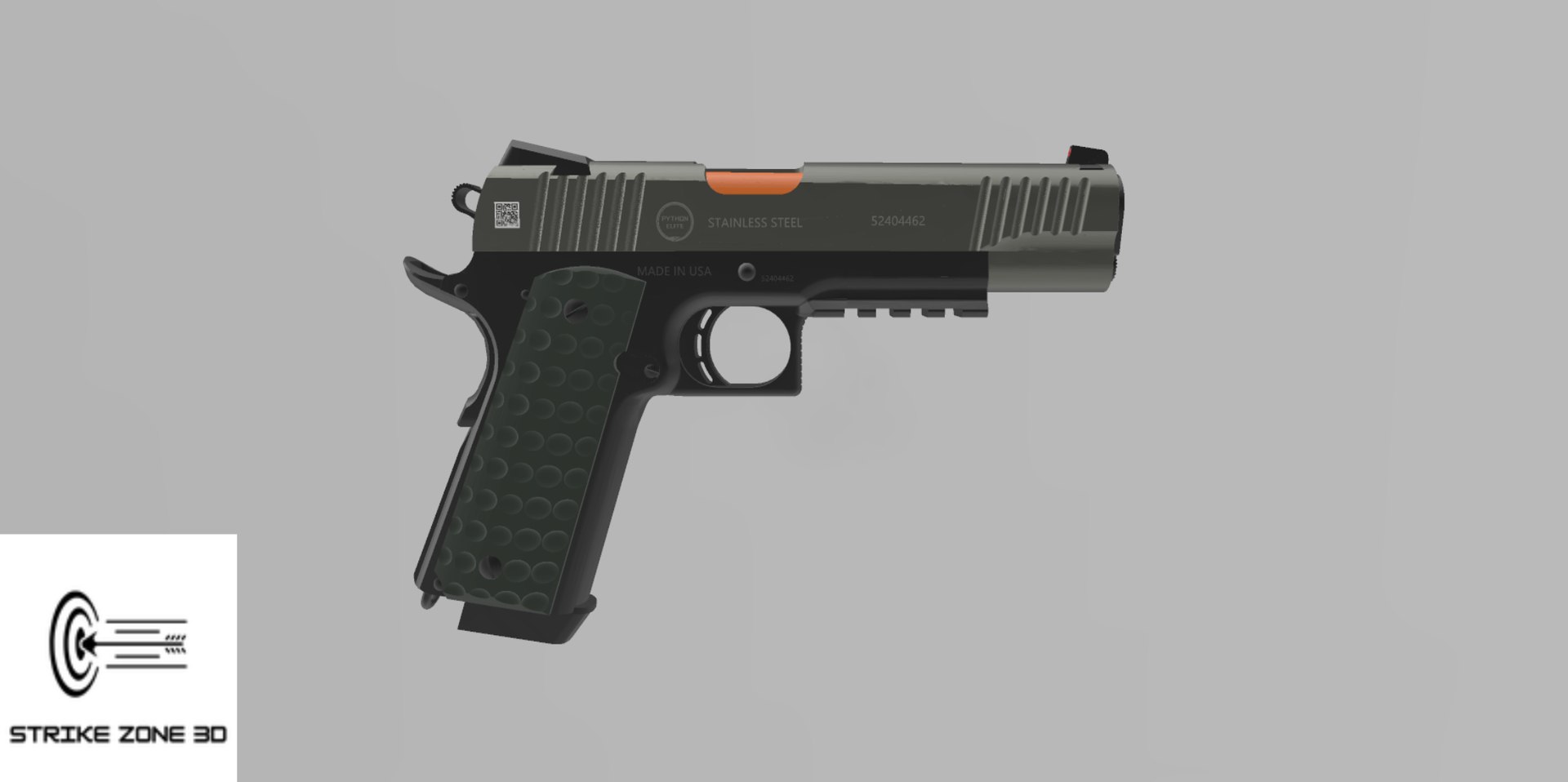 Python Elite Warrior 1911 3D Print Toy Gun 3D - TurboSquid 2315967