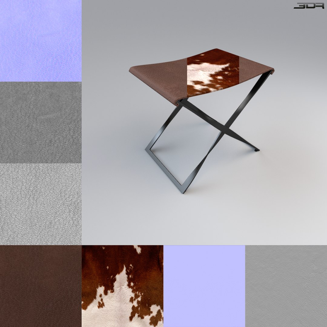 3ds max scissor stool