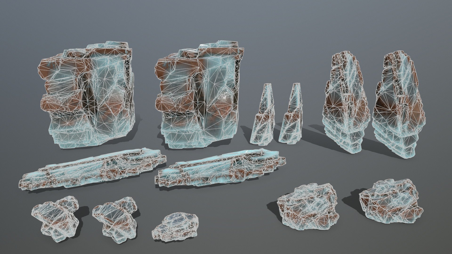 3D ice rocks - TurboSquid 2024250