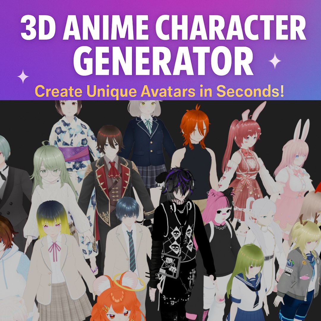 3D 3D Anime Character Model Generator-Create Stunning Custom Anime ...